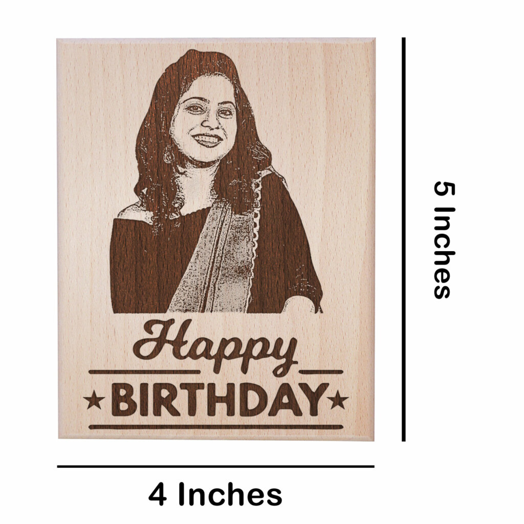 Personalized Wooden Engraved Birthday Frame With Picture - Incredible Gifts