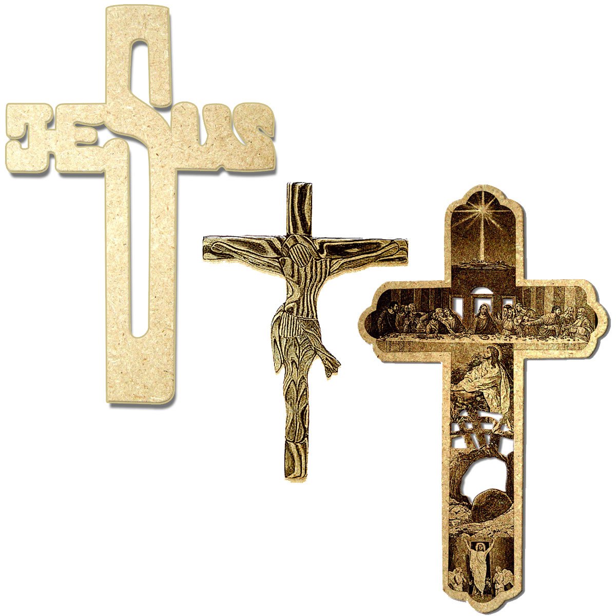 Wooden Jesus Christ Face Cross (30×22 cm) – Incredible Gifts