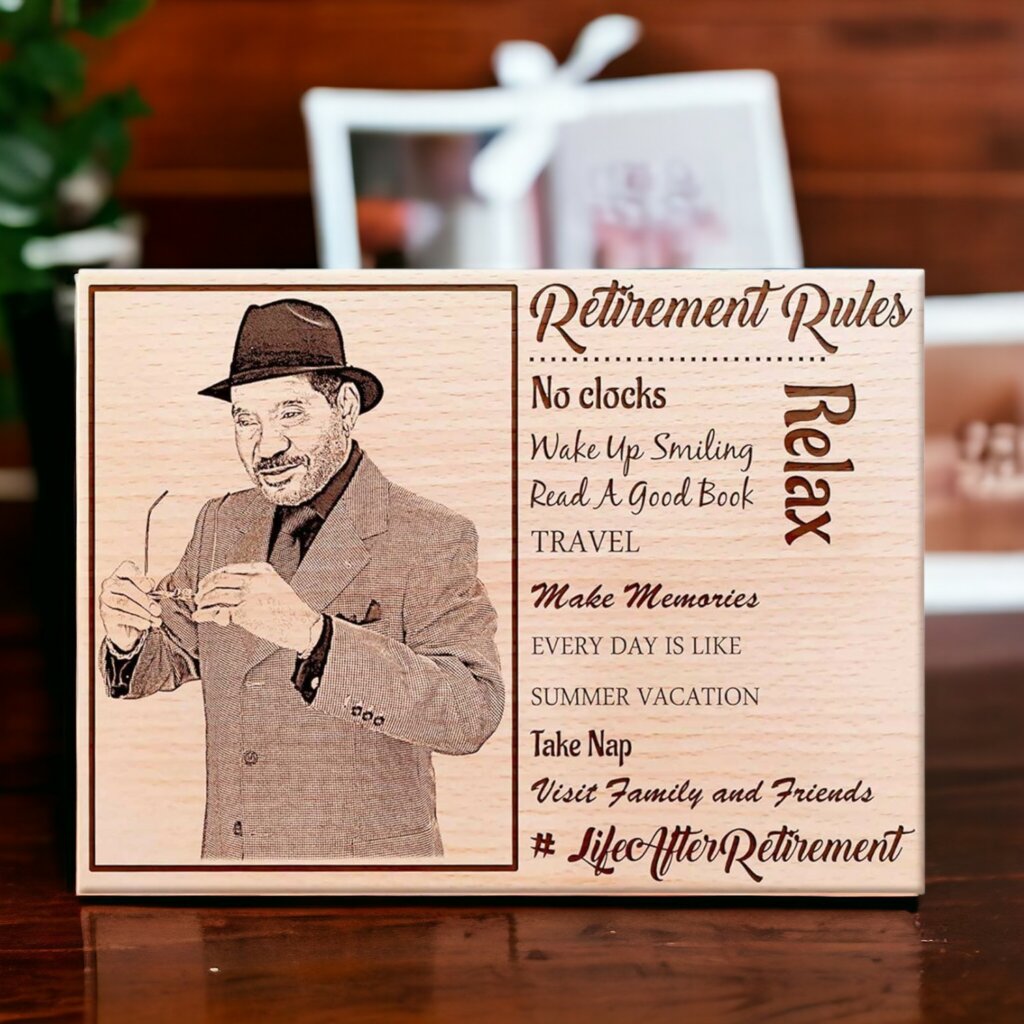 Personalized Engraved Photo Plaque Retirement Gift for Father or Boss ...