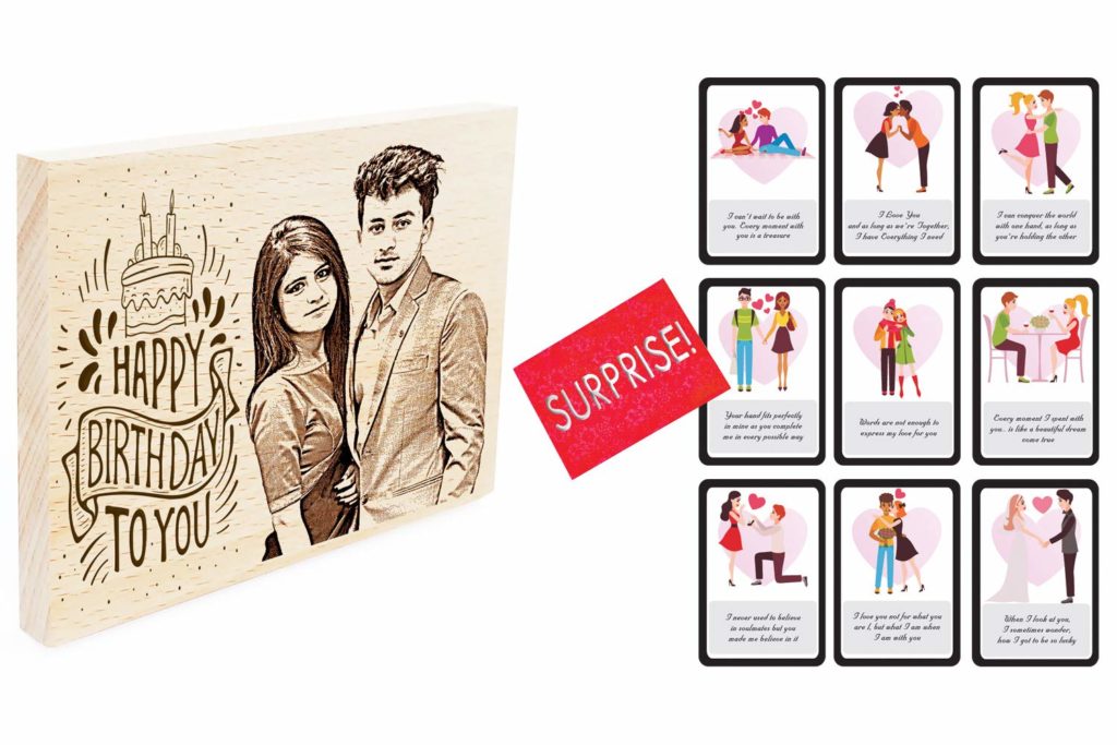 Personalized combo gifts for couples| combo gifts of Wooden Engraved ...