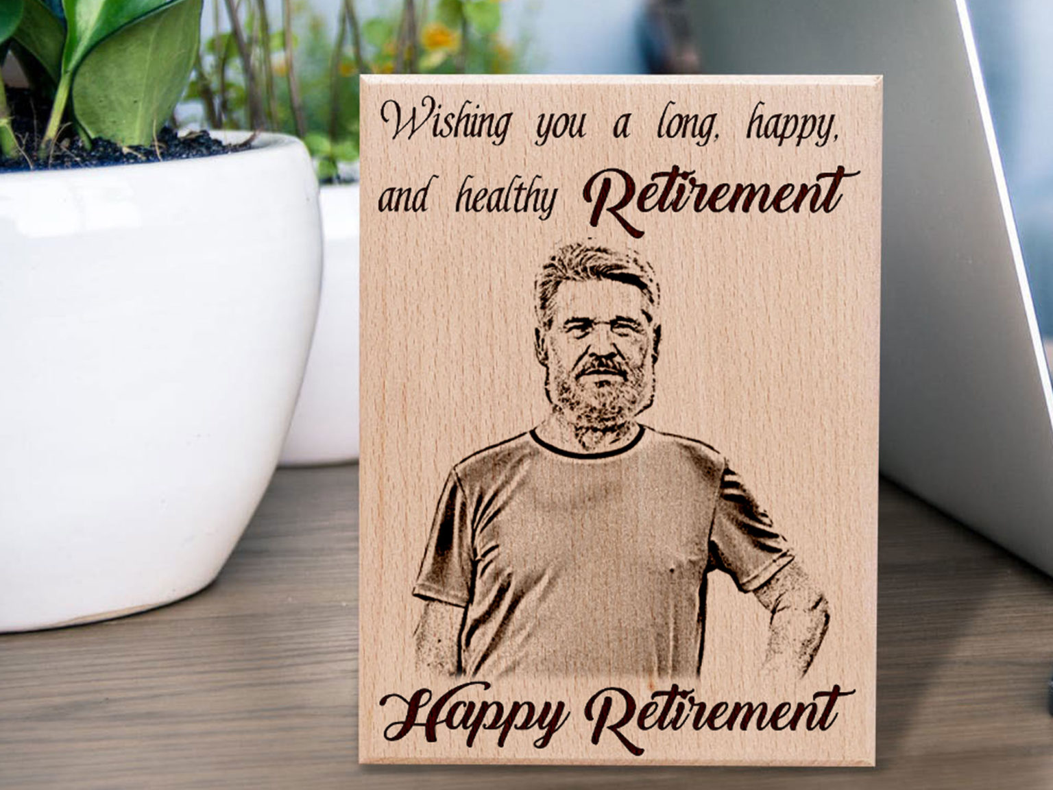 Personalized Engraved Photo Plaque Retirement Gift for Father or Boss ...