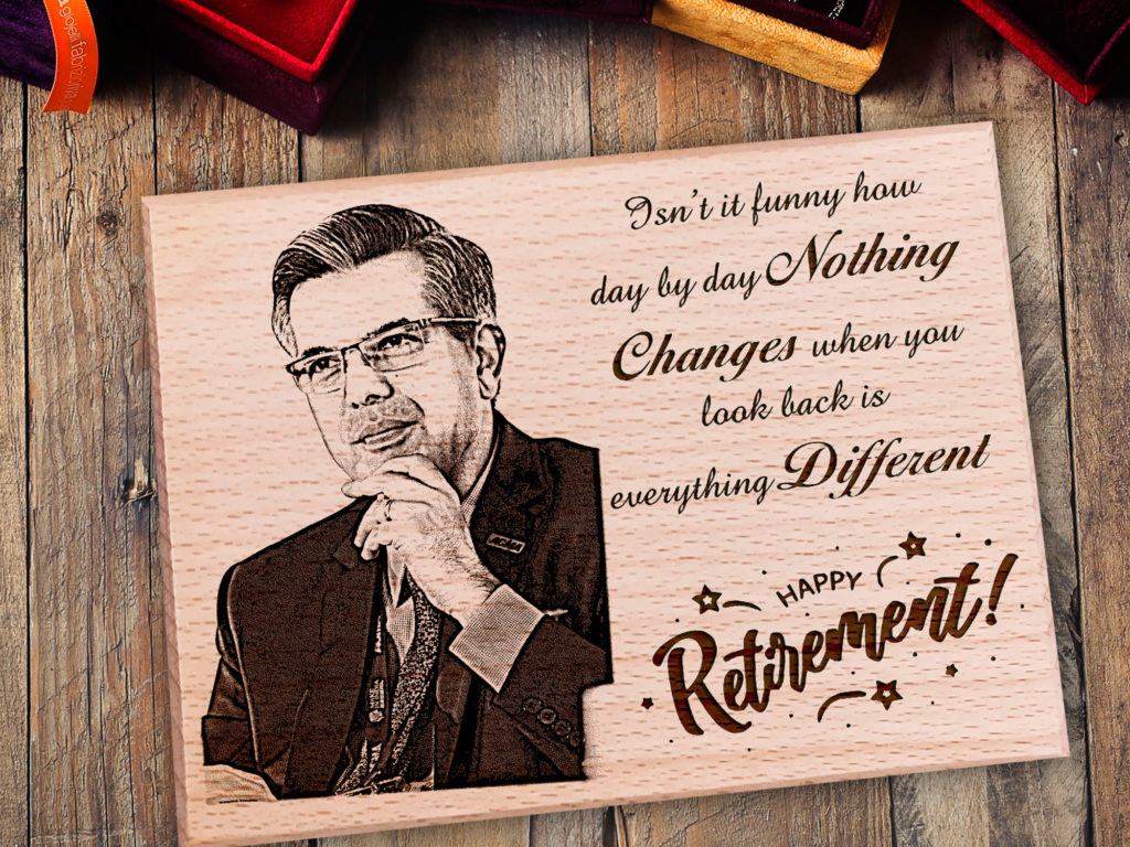 Personalized Engraved Photo Plaque Retirement Gift for Father or Boss ...