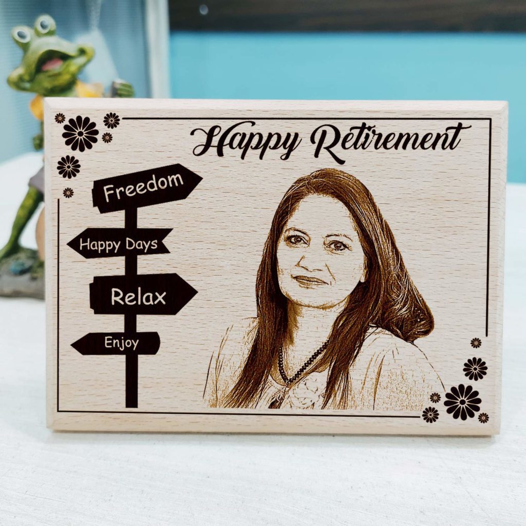 Personalized Engraved Photo Frame Happy Retirement Gift for Him or Her ...
