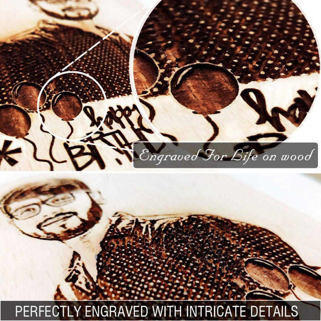 Personalized Wooden Engraved Birthday Frame With Picture - Incredible Gifts
