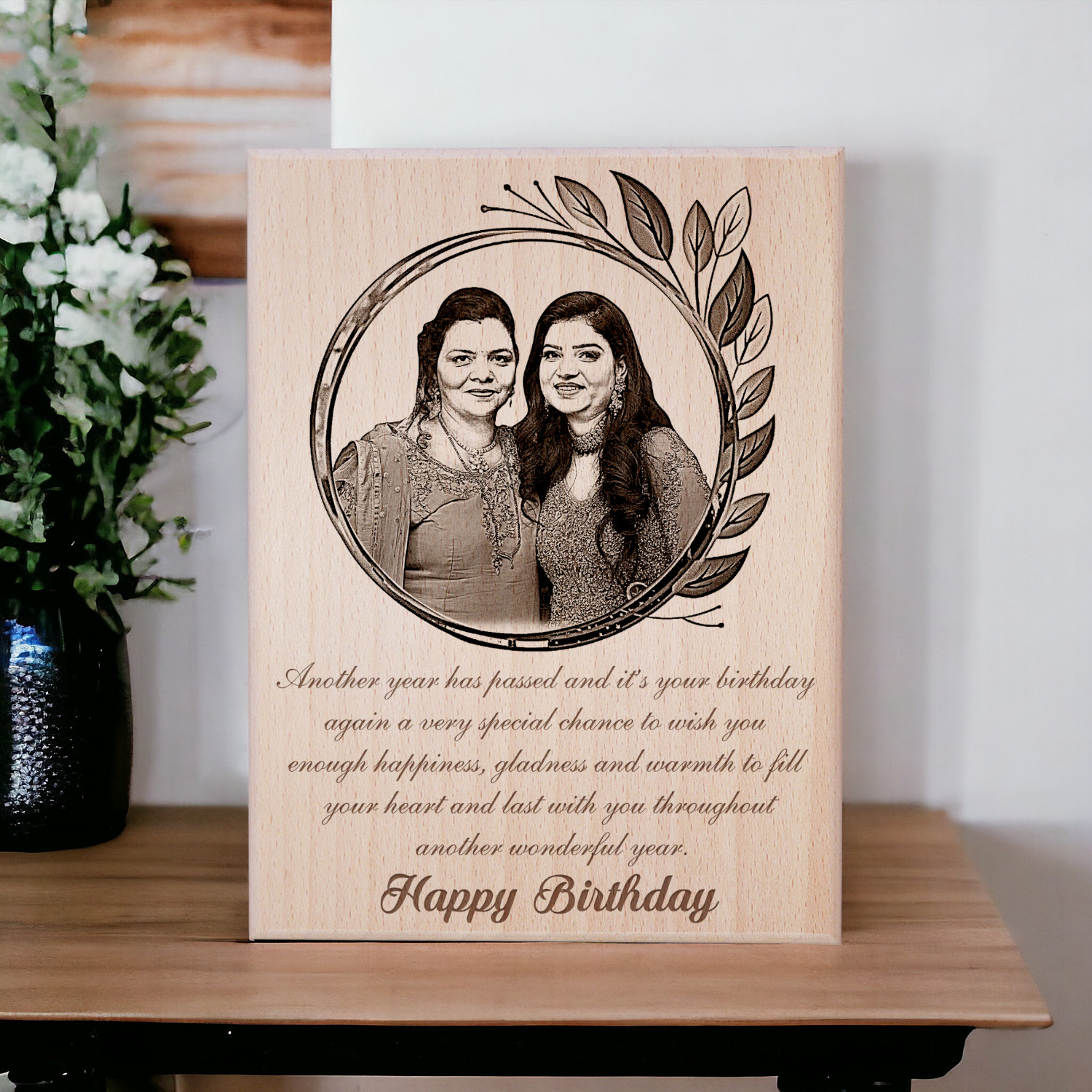 Personalized Engraved Wooden Birthday Plaque for Him or Her (12 x 9 ...