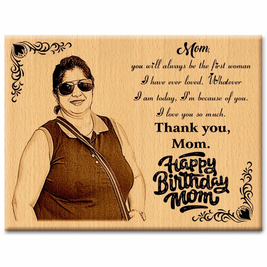 Personalized Wooden Engraved Photo Gift For Mother On Her Birthday personalized-wooden-engraved-photo-gift-for-mother-on-her-birthday
