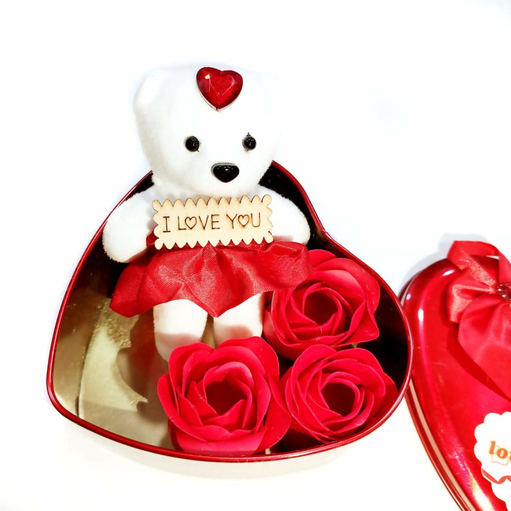 Valentine's Day Combo of Personalized Photo Frame and Teddy box for ...