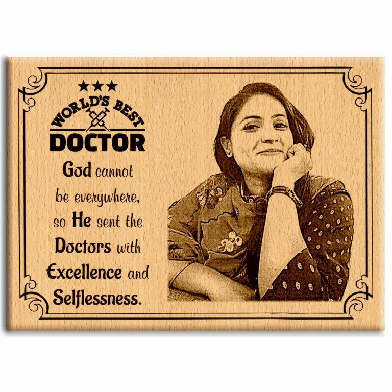 Personalized World’s Best Doctor Photo Frame (5×4 inches, Wood ...