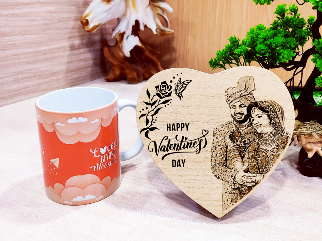 Valentine's Day Combo Gift of Personalized Photo Frame and Mug For ...