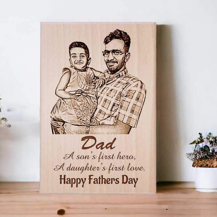 Personalized Wooden Engraved Photo Frame For Father (6×4 Inches ...