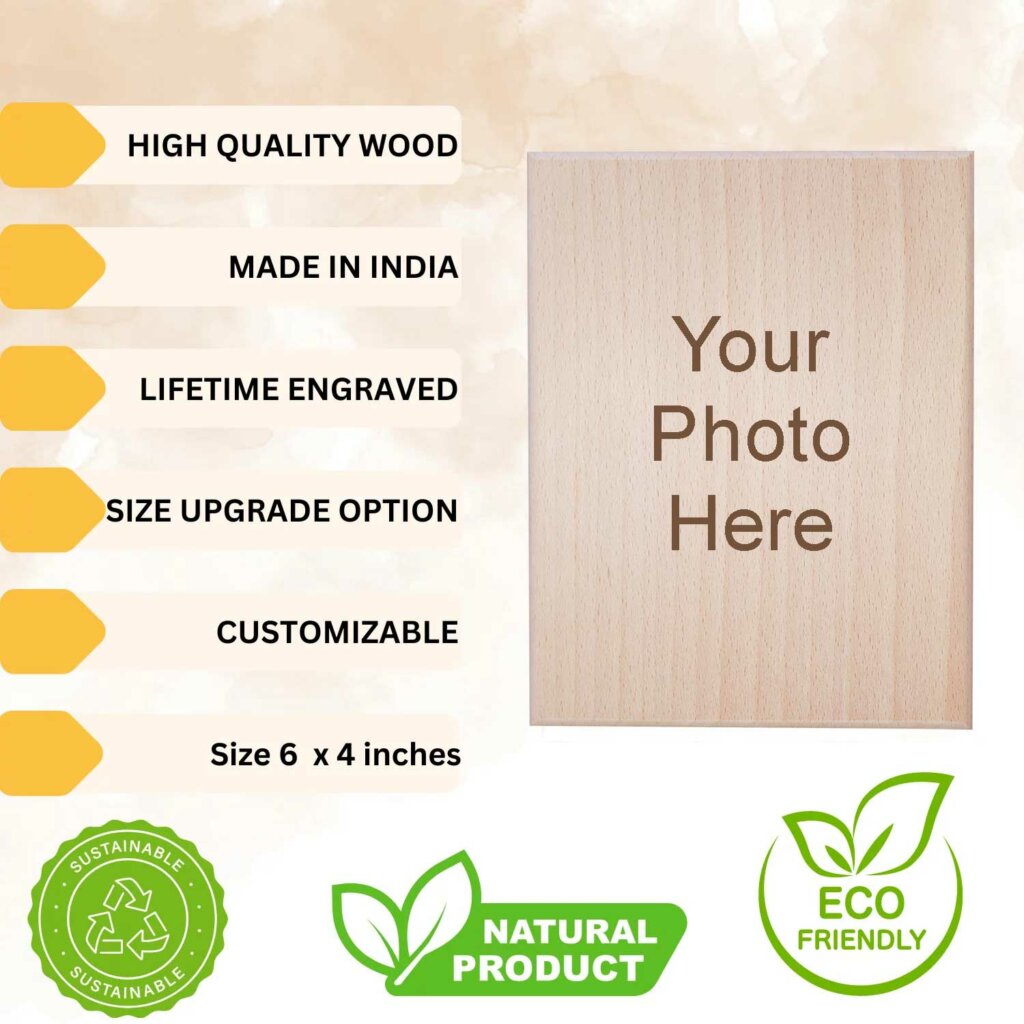 Personalized Engraved Wooden Frame For Brother with Photo and Message ...