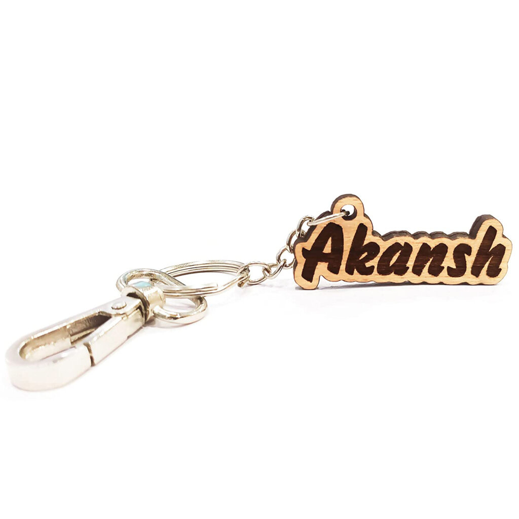 Customized Wooden Engraved Name Keychain - Incredible Gifts