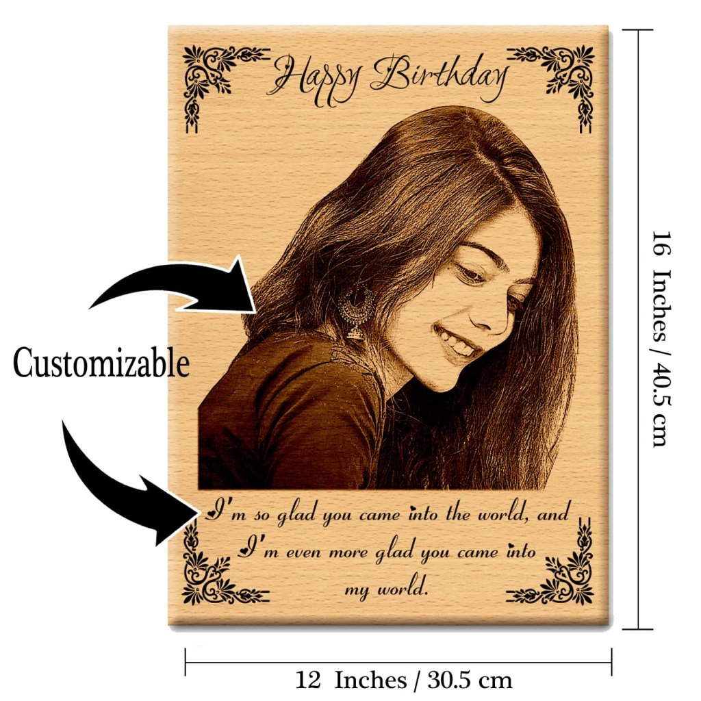 Personalized Engraved Wooden Birthday Photo Frame for Girls and Boys ...