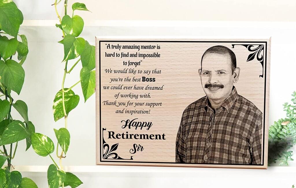 Personalized Engraved Photo Frame Happy Retirement Gift for Sir ...