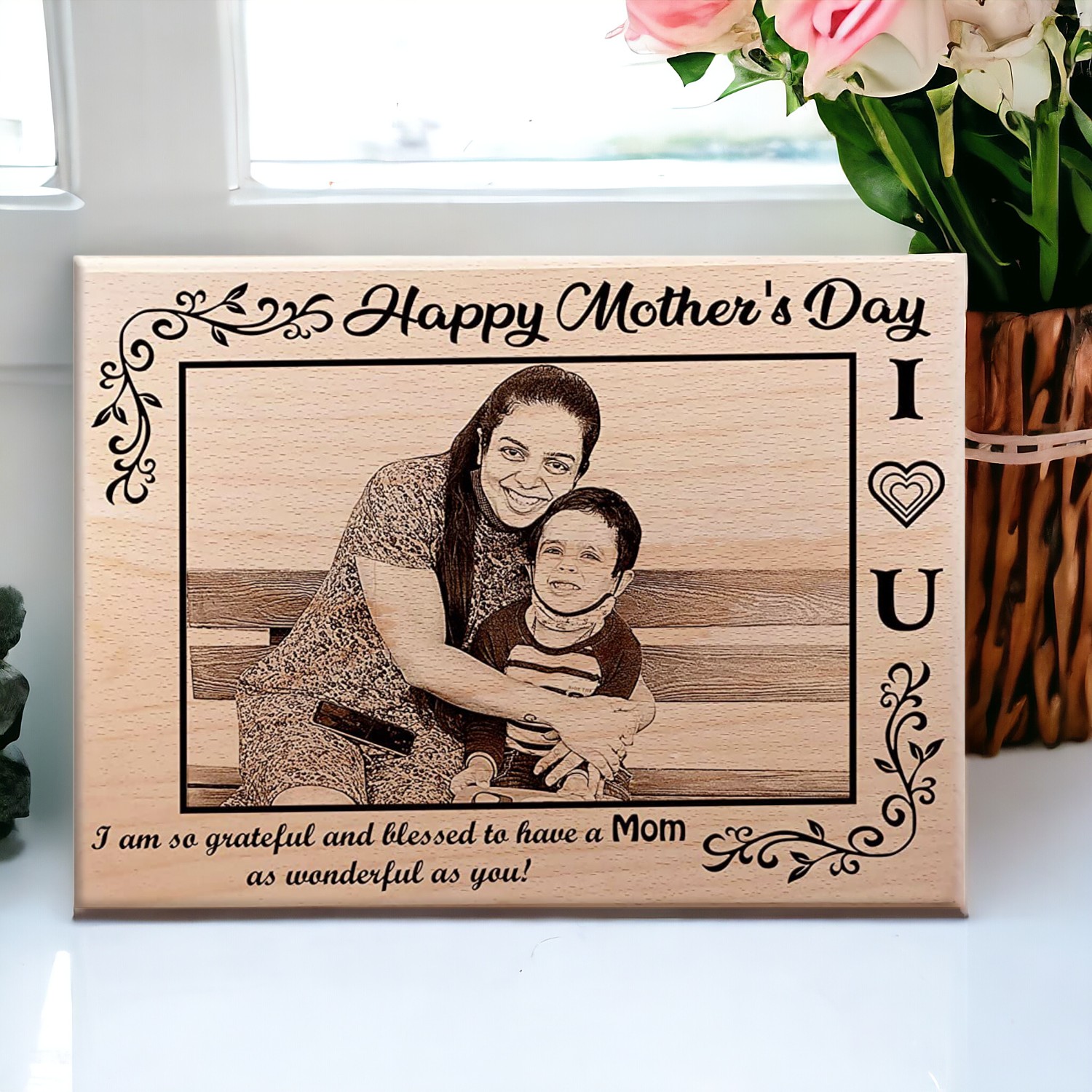 Customized Engraved Photo Frame For Mother