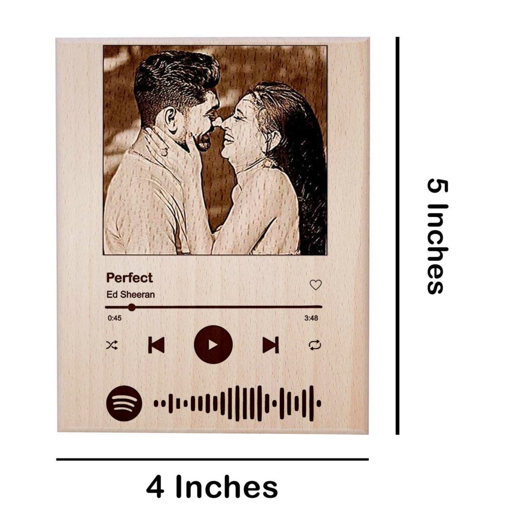 Personalized Wooden Engraved Spotify Picture Frame