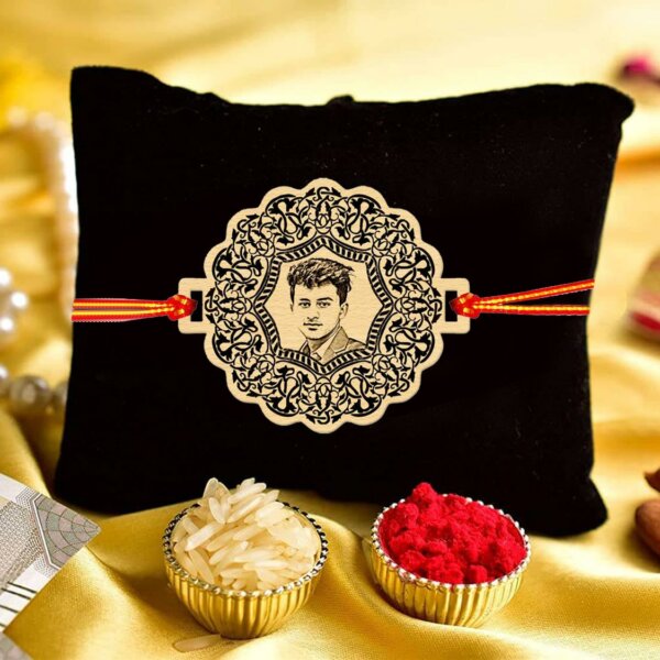 Personalized Photo Wooden Incredible Rakhi - Incredible Gifts