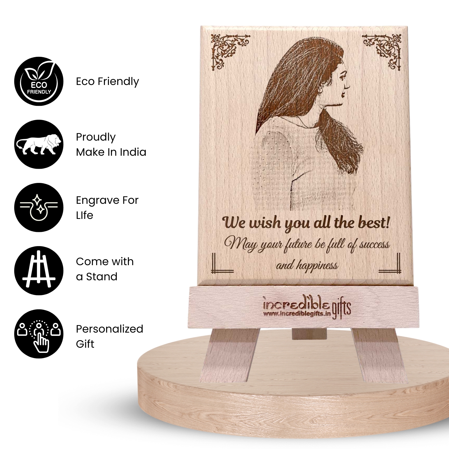 Gift For Farewell - Personalized Engraved Wooden Photo Frame ...