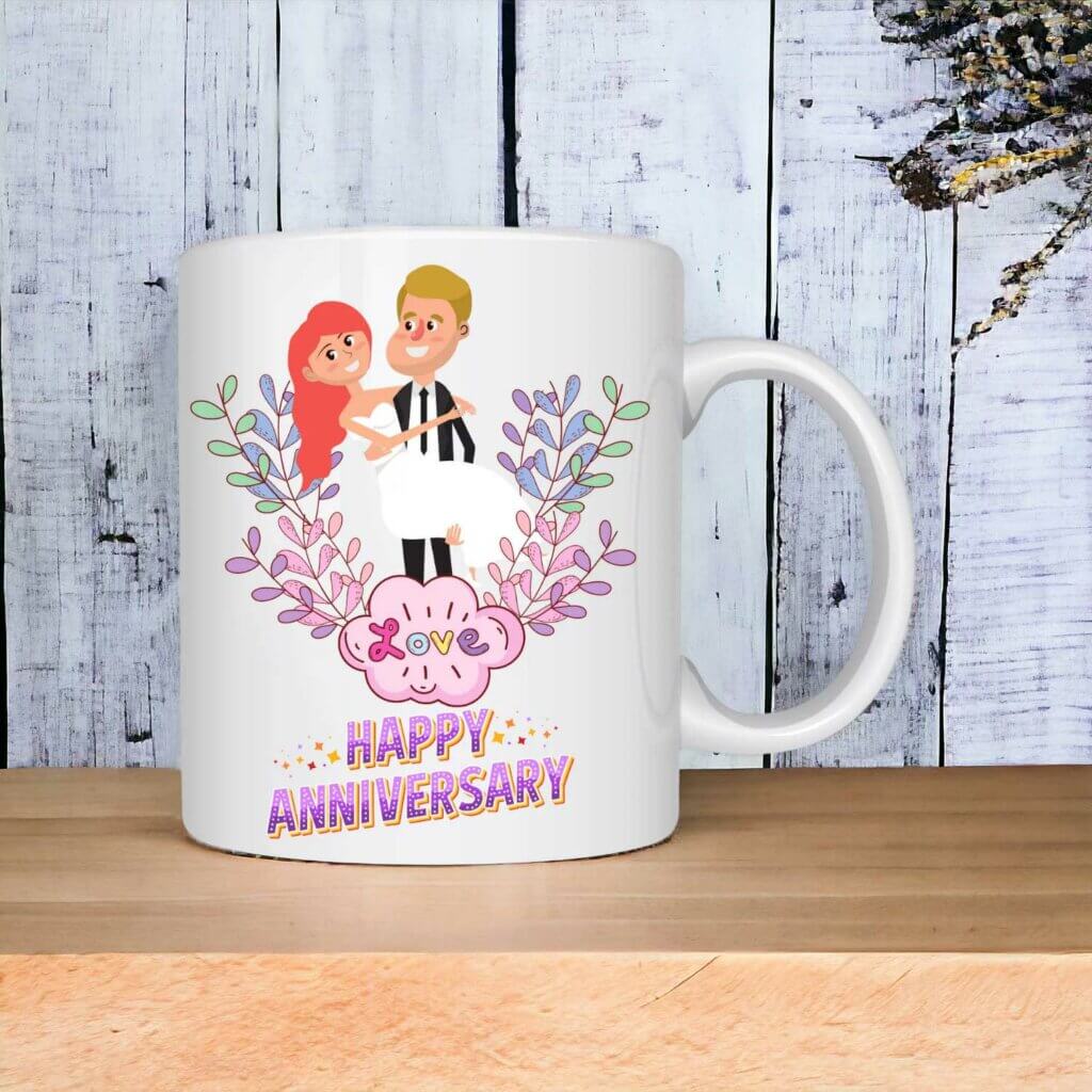Happy Anniversary Gift - Ceramic Coffee Mug For Couple - Incredible Gifts