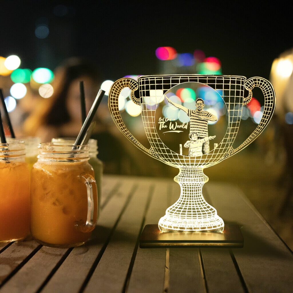 Personalized LED Photo Frame Trophy - Incredible Gifts