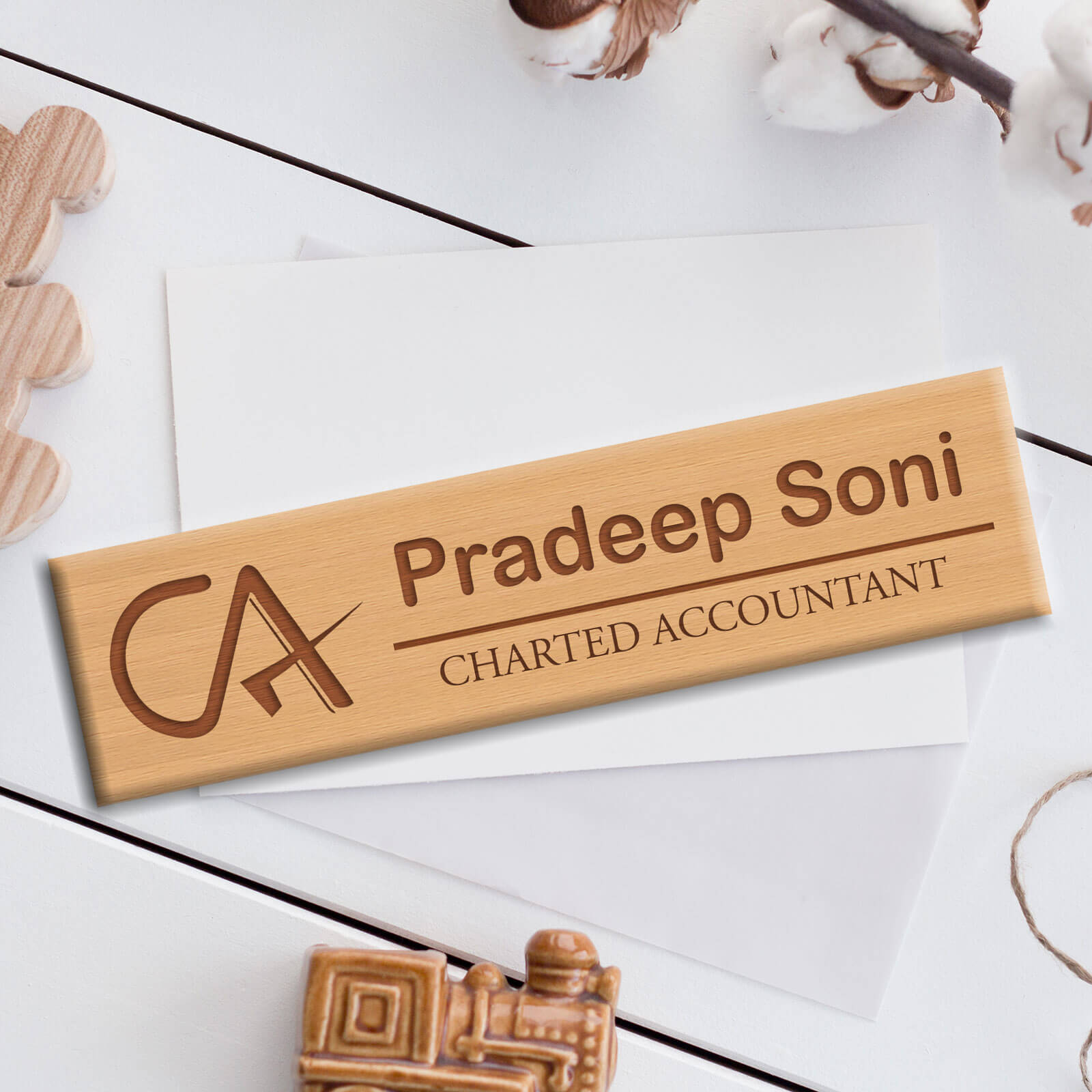 Personalized Professional Name Plate For All profession (ABS Gold ...