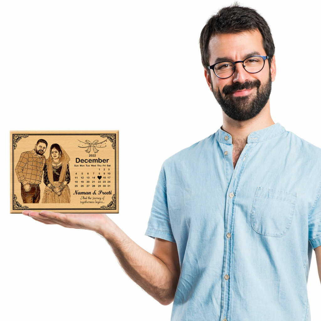 Personalized Calendar Photo Frame For Wedding Anniversary - Incredible ...