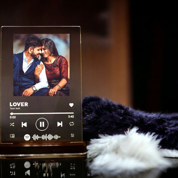 Personalized LED Acrylic Spotify Photo Frame With Light Stand ...