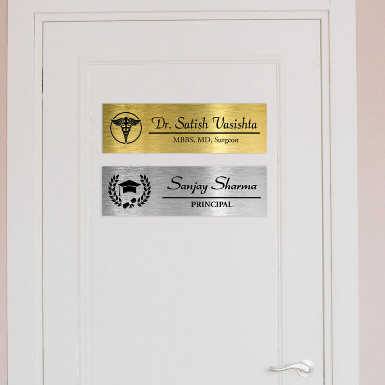 Personalized Professional Name Plate For All profession (ABS Gold ...