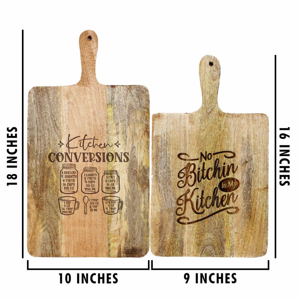 Customized Wooden Chopping Board – Engraved Mango Wood Personalized ...