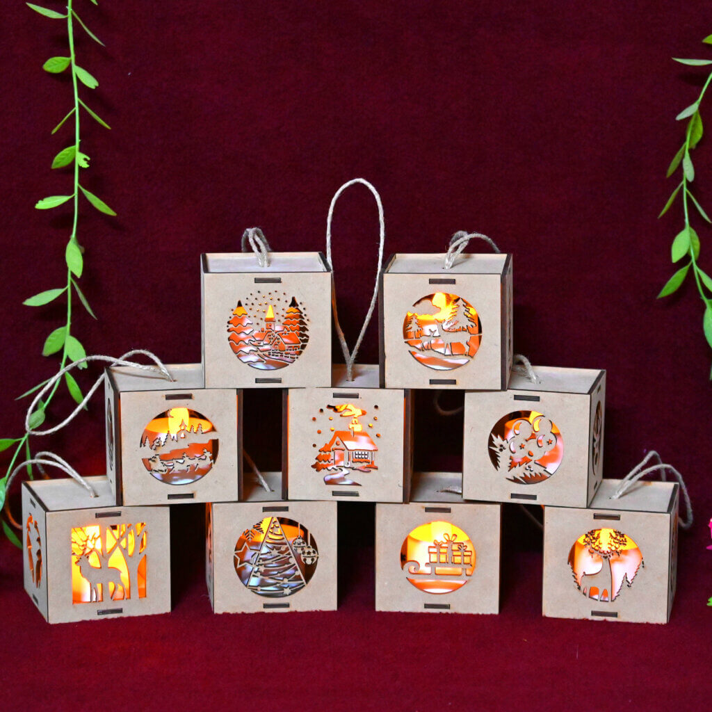 Christmas Or Easter Bauble Hanging Ornaments with LED Light ...