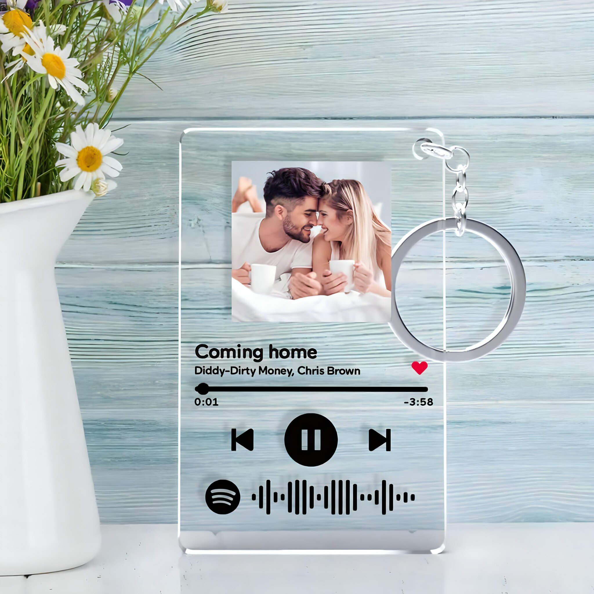 Personalized Music Spotify Code Keychain - Incredible Gifts