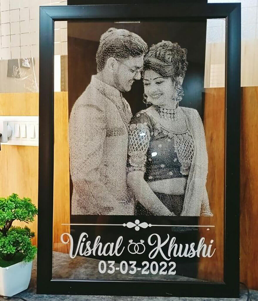 Customized Acrylic LED Photo Frame with Message - Incredible Gifts