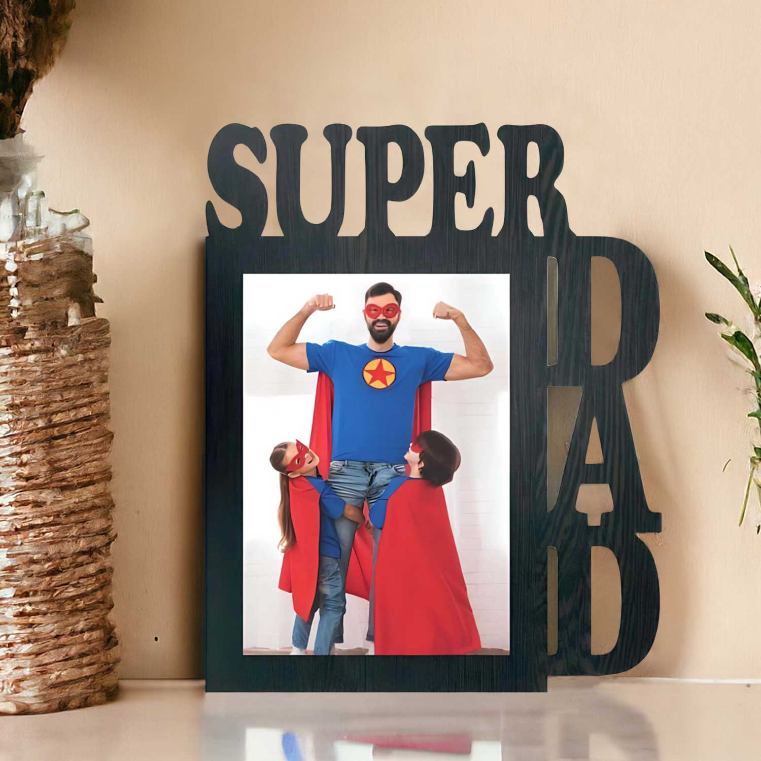 Personalized Super Dad Table Top Photo Frame - Incredible Gifts