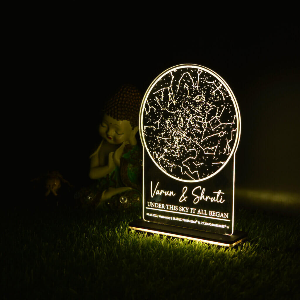 Personalized Night Sky Star Map LED Lamp For Couple - Incredible Gifts