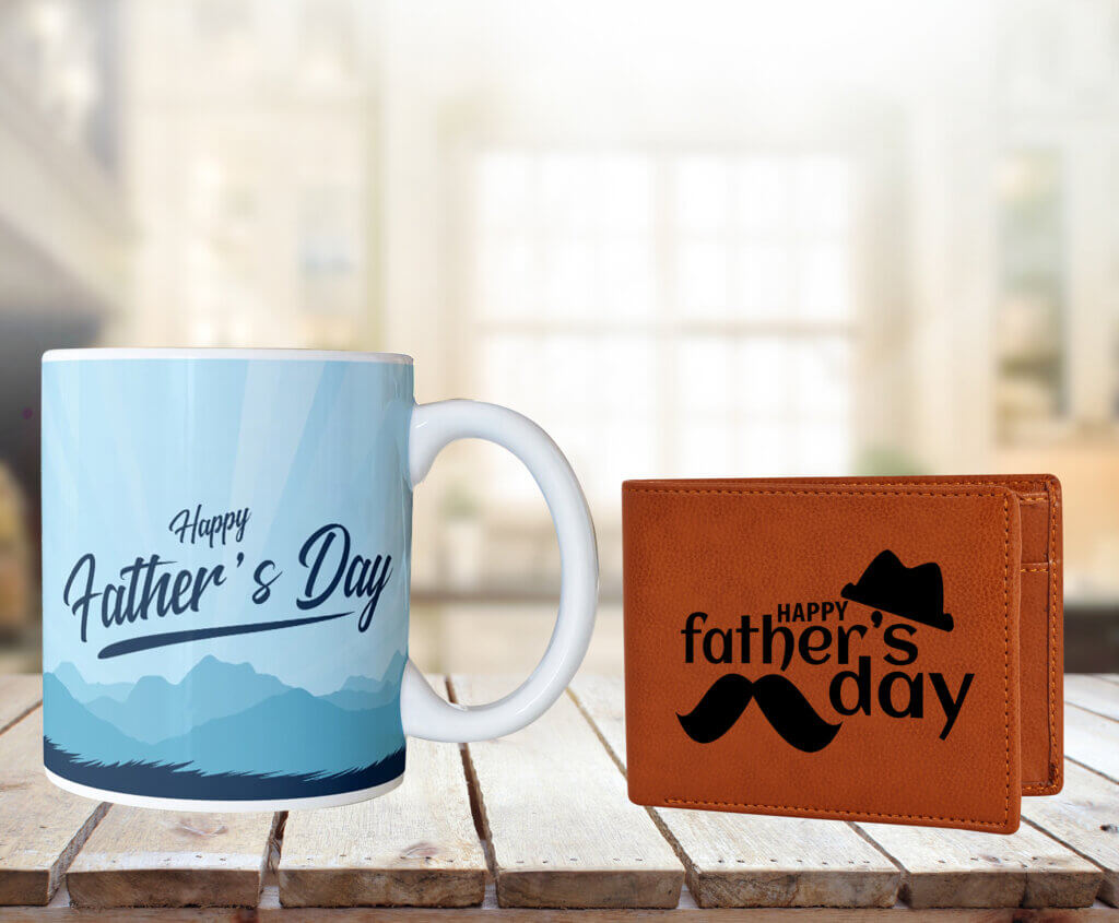 Fathers Day Combo of Mug and Wallet Gift Set for Dad - Incredible Gifts