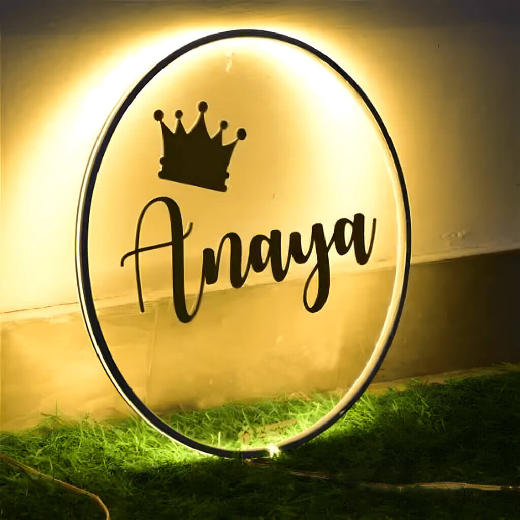 Customized Neon light Wall Decor Frame With Name - Incredible Gifts