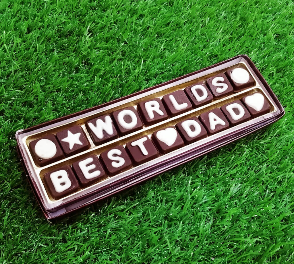 Premium Handmade World's Best Dad Chocolate Gift for Father