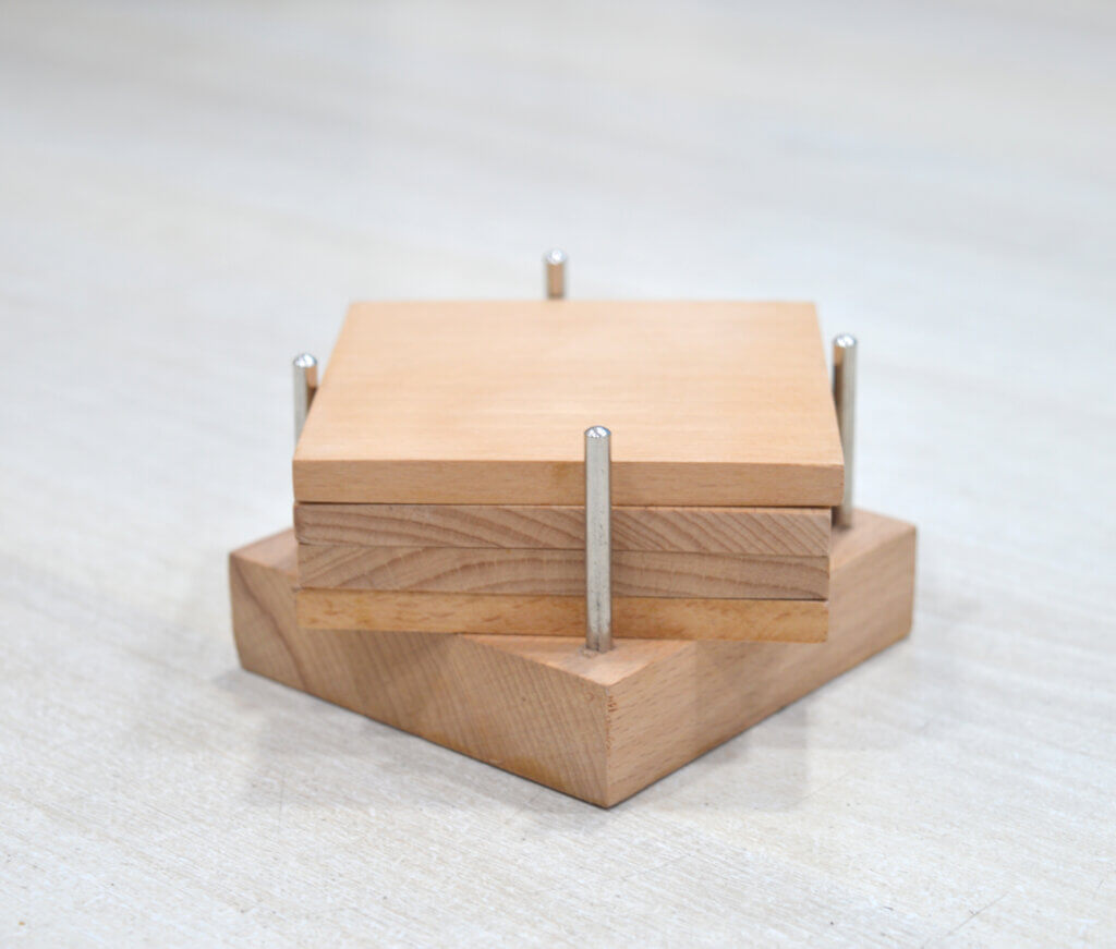 Premium Wooden Coaster Set of 4 For Dining Table With Stand ...