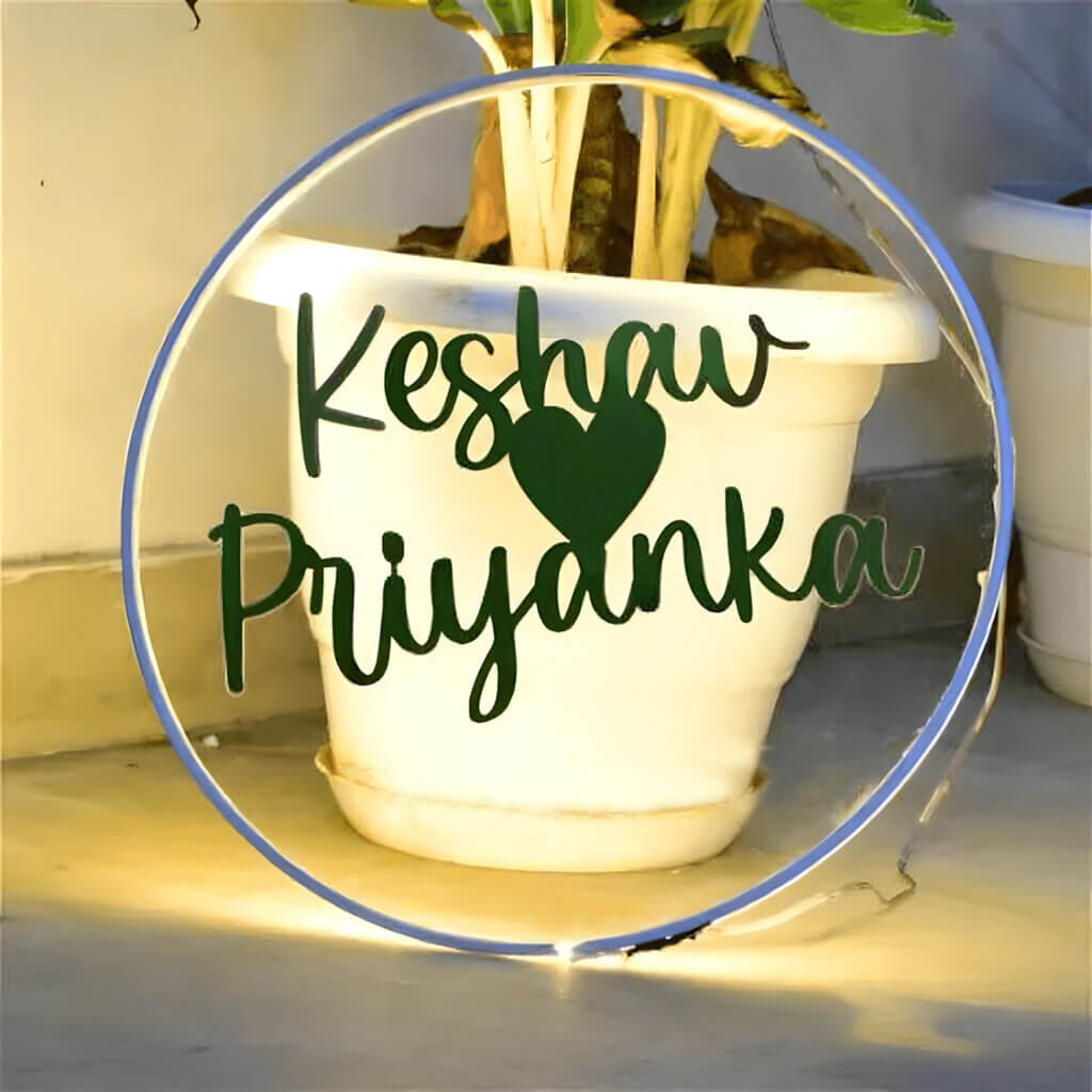 Customized Neon light Wall Decor Frame With Name - Incredible Gifts