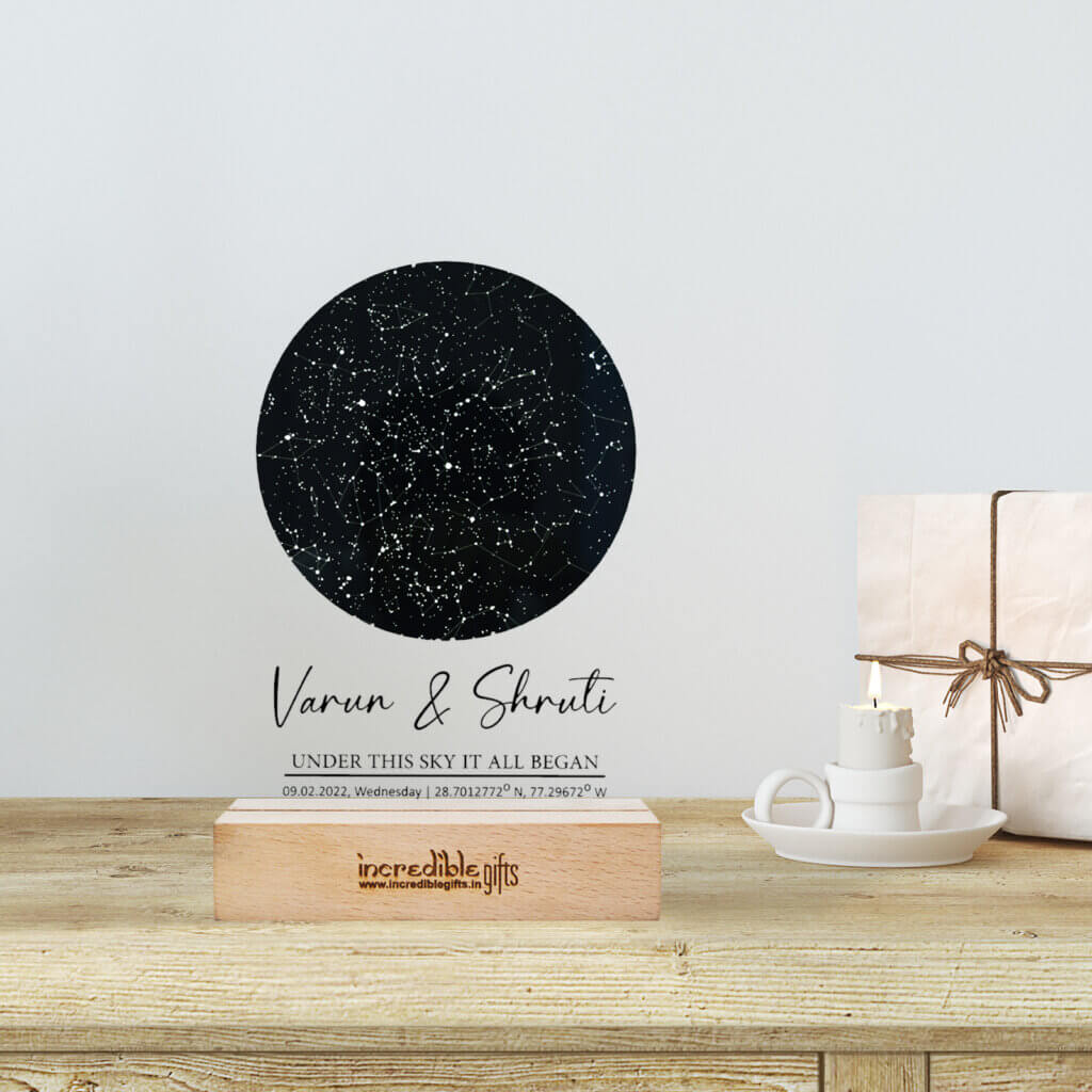 Personalized Star Map Constellation Frame Gift For Couple - Incredible ...