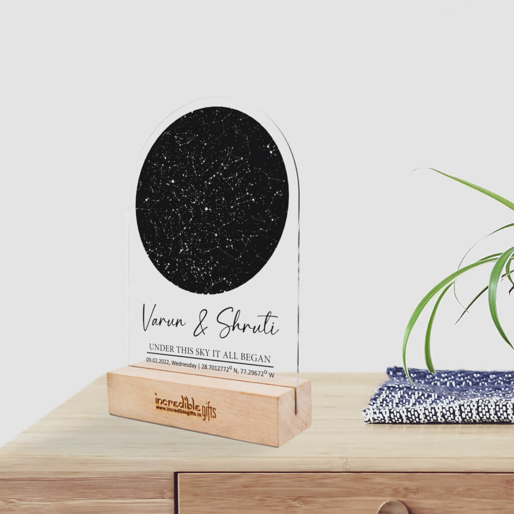 Personalized Star Map Constellation Frame Gift For Couple - Incredible ...