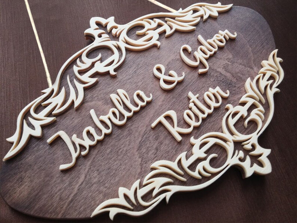 Personalized Wooden Handmade Modern Name Plate For Flat - Incredible Gifts