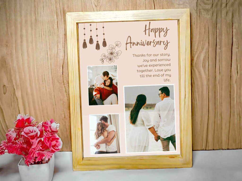 Personalized Three Picture Collage Photo Frame for Couple - Incredible ...