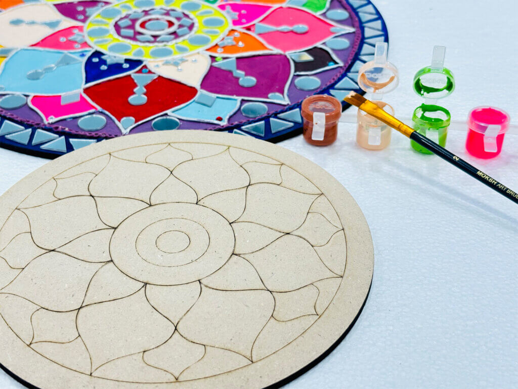 Round Wooden Mandala Lippan Art Board DIY Kit - Incredible Gifts