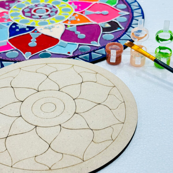 Round Wooden Mandala Lippan Art Board DIY Kit - Incredible Gifts