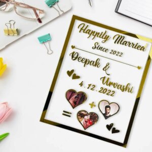 Personalized Wedding Photo Frame For Married Couple - Incredible Gifts