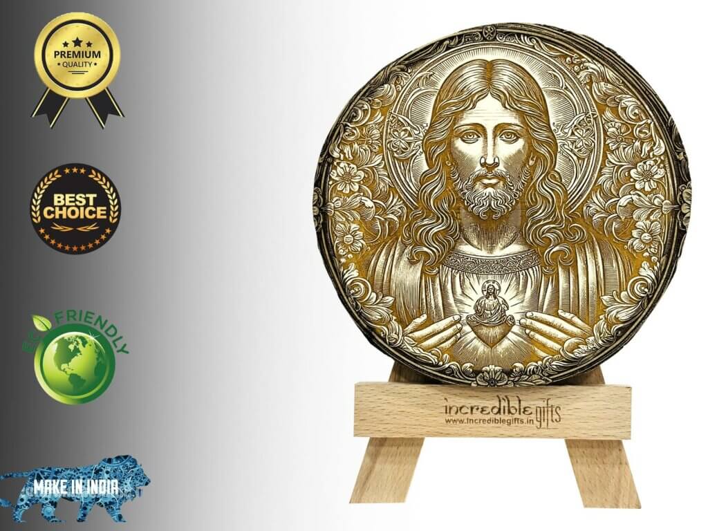 Lord Jesus Christ Engraved Wooden Photo Frame with Wood Stand ...