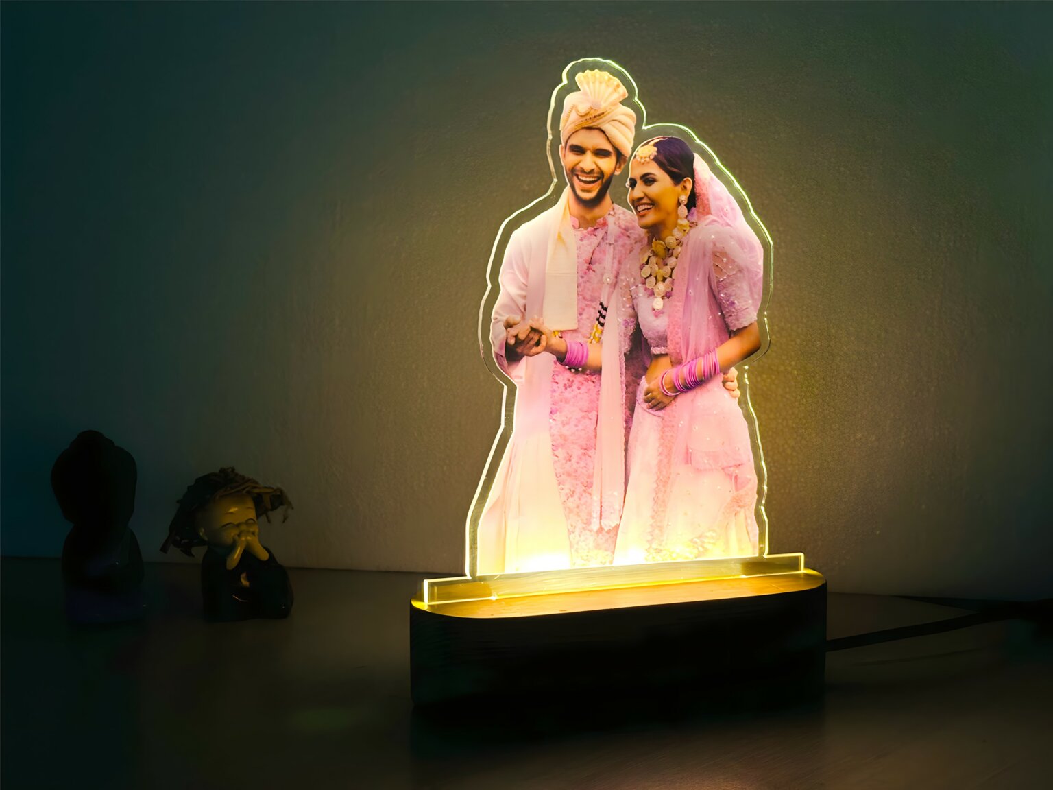 Personalized Elegance LED Photo Frame With Light Stand - Incredible Gifts