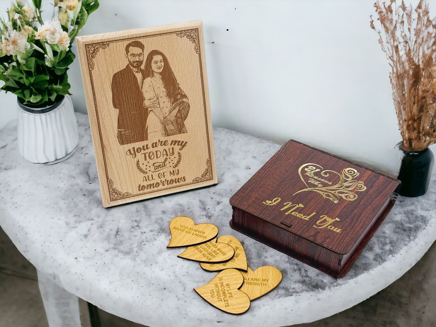 Photo Frame & 21 Reasons Why I Need You Gift Box Combo For Couple ...