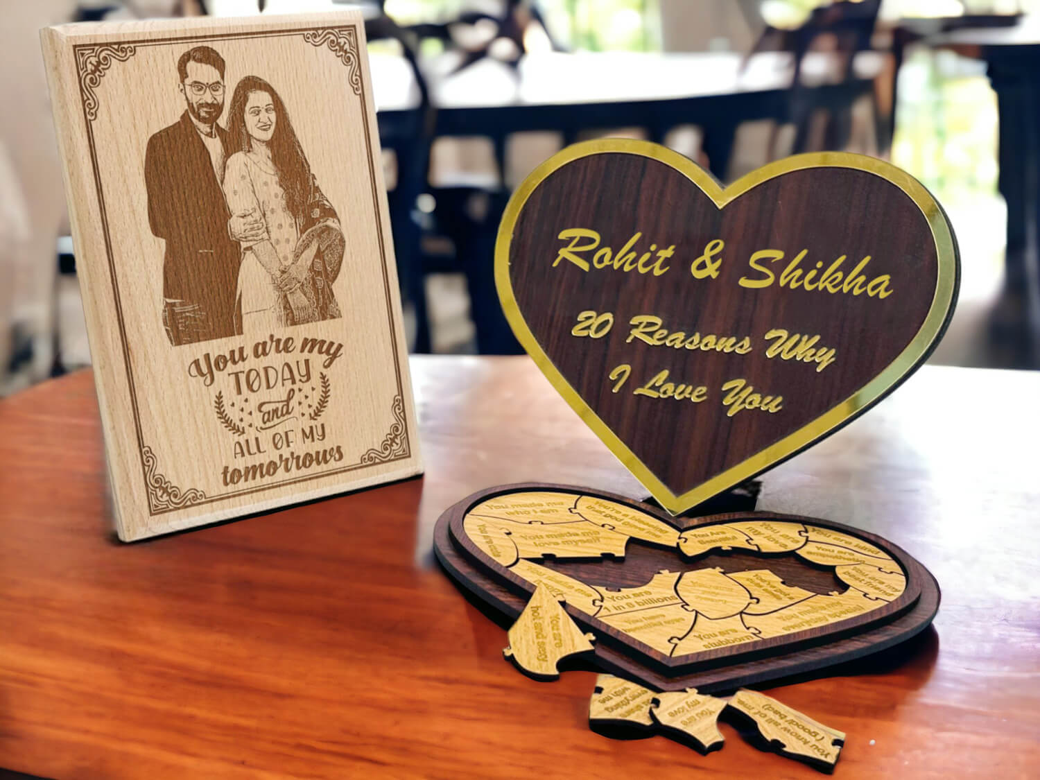 Personalized Puzzle & Photo Frame Gift Combo For Couple - Incredible Gifts